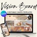 Digital Vision Board Template Canva Editable, Vision Board Printable ...