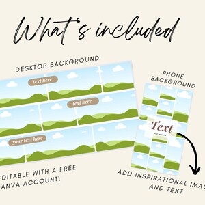 Digital Vision Board Template Canva Editable, Vision Board Printable ...