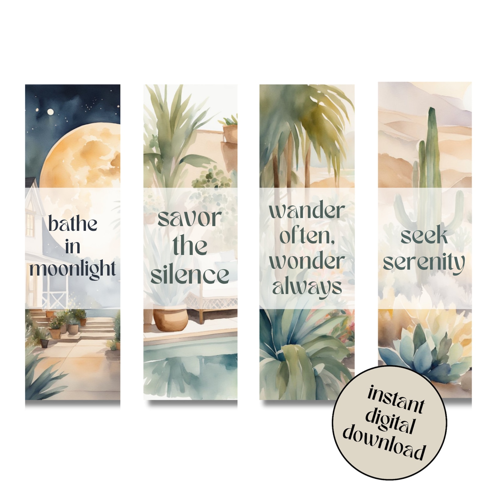 Printable Bookmarks Mindful Bookmark Quotes Aesthetic Printable ...