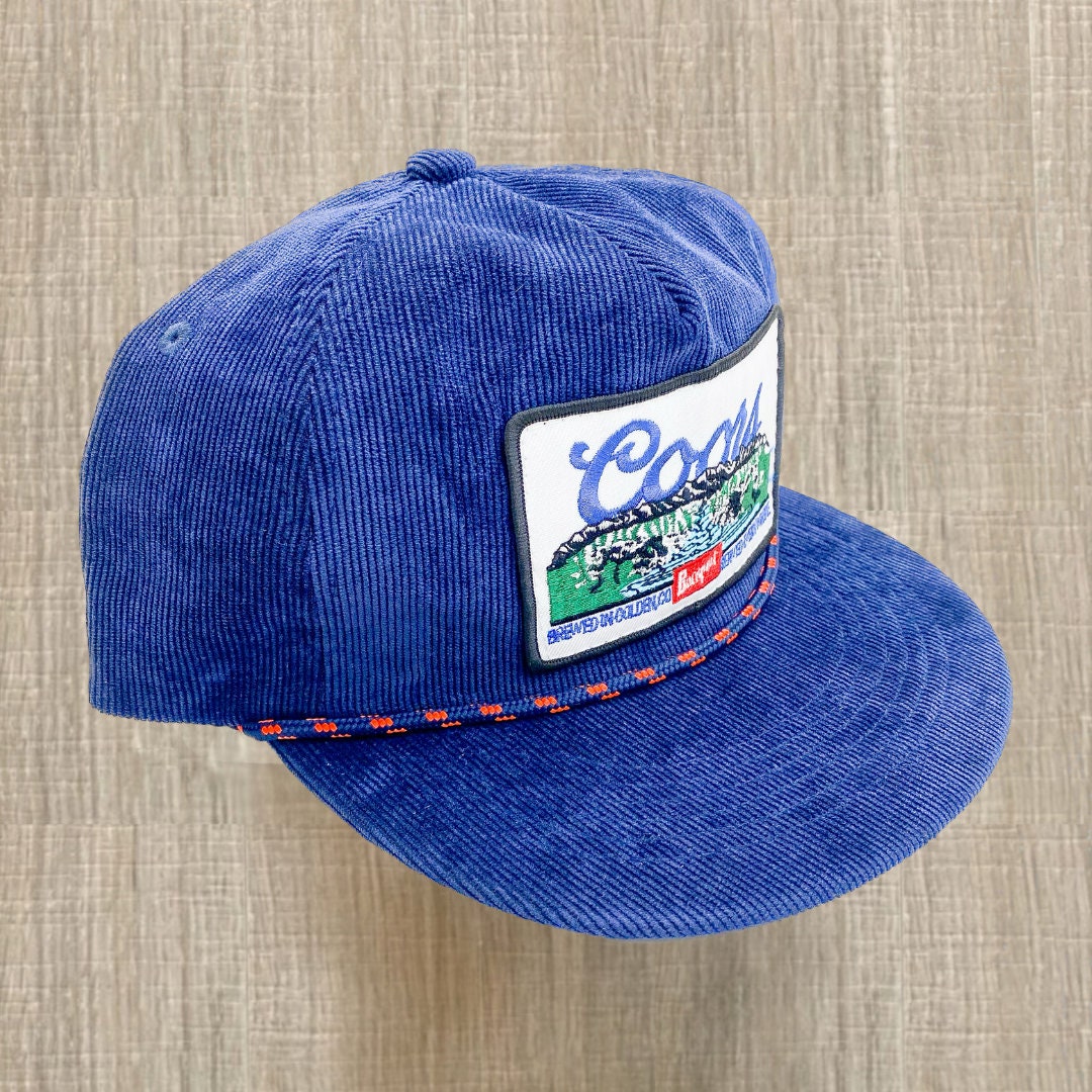 Coors Landscape Patch on Navy Blue Corduroy Rope Hat With Snapback - Etsy