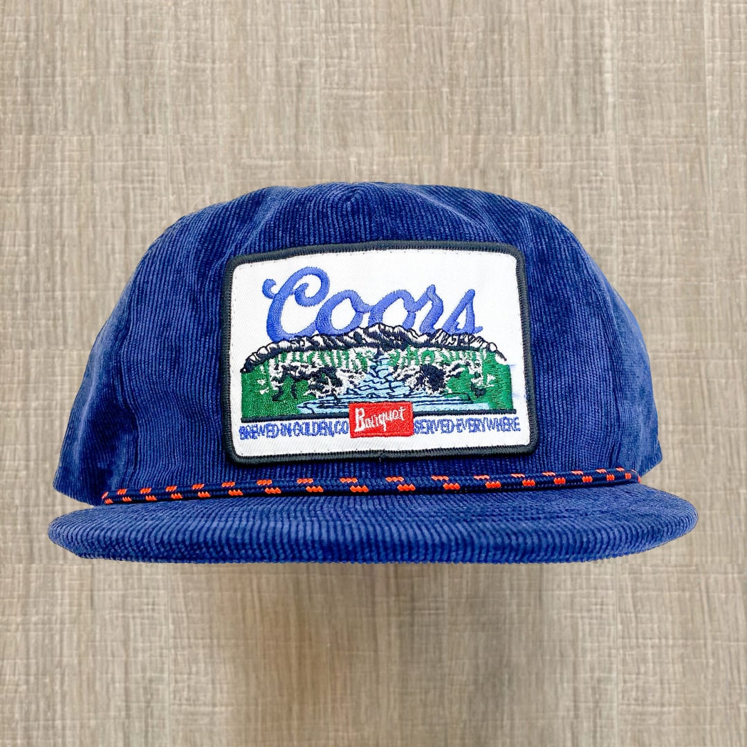 Coors Landscape Patch on Navy Blue Corduroy Rope Hat With Snapback - Etsy