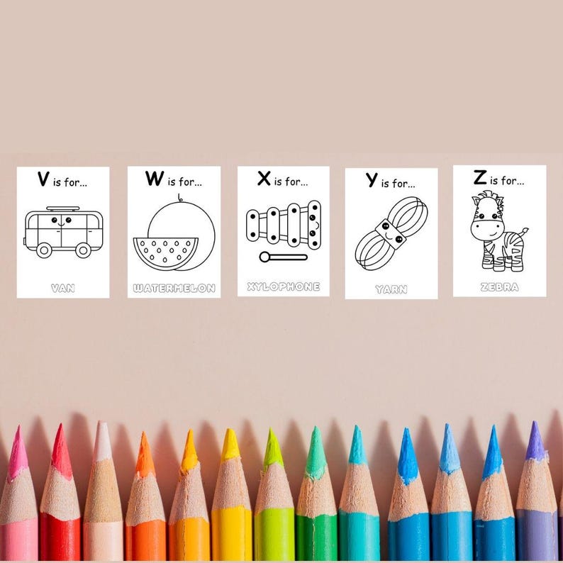 ABC Coloring Pages: Educational Alphabet Coloring Sheets (digital ...