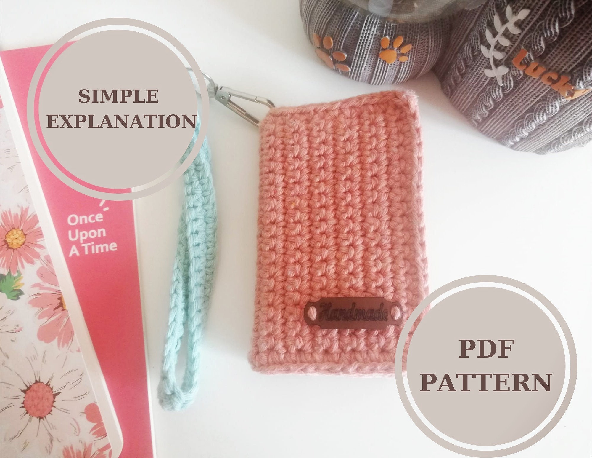 Crochet Pattern, Easy Crochet Wallet, Crochet Clutch Bag, Crochet Bag ...