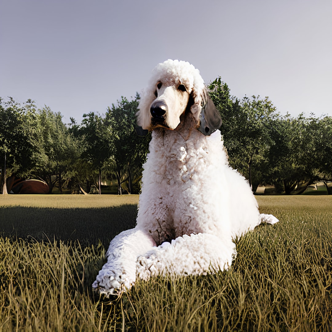 Majestic Curls: One of a Kind Standard Poodle Art Digital SP-2023-01 - Etsy