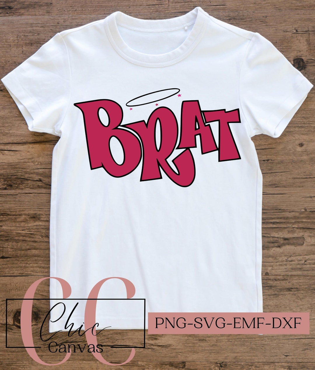 Girly Pink Brat with Outline SVG baby brat svg pink brat - Etsy France