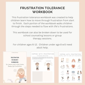 Frustration Tolerance Workbook for Kids, Emotional Regulation ...