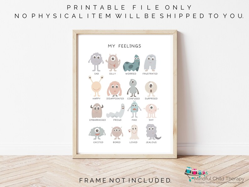 Coping Skills Posters for Kids, Therapy Office Decor, Emotions Chart ...