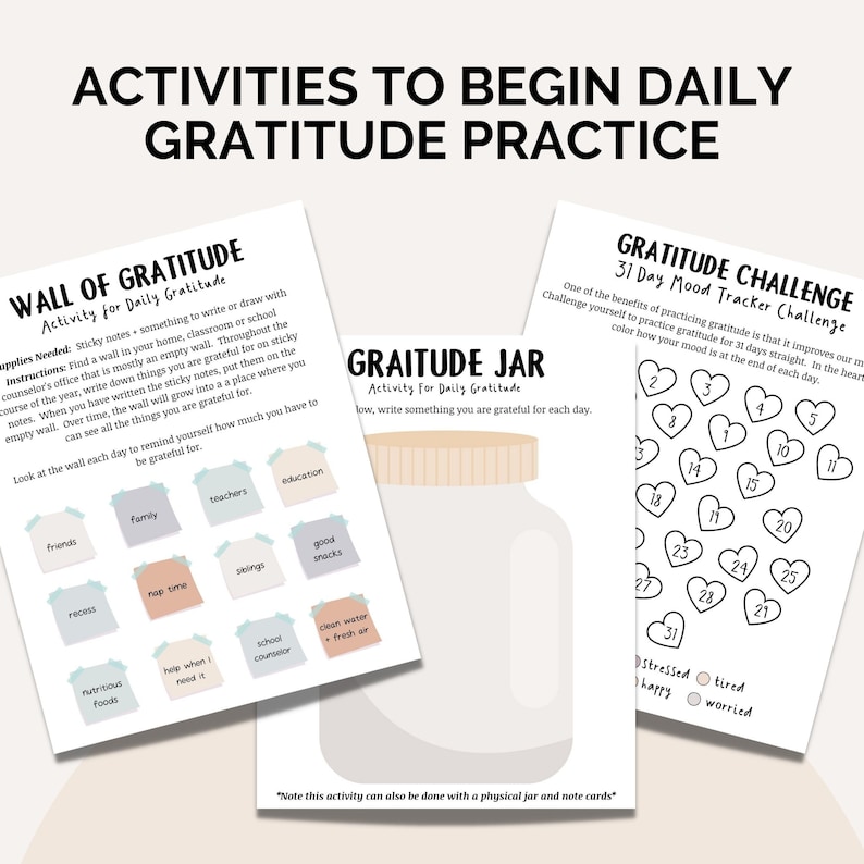 Gratitude Therapy Worksheets for Kids, Emotional Regulation Skills for ...