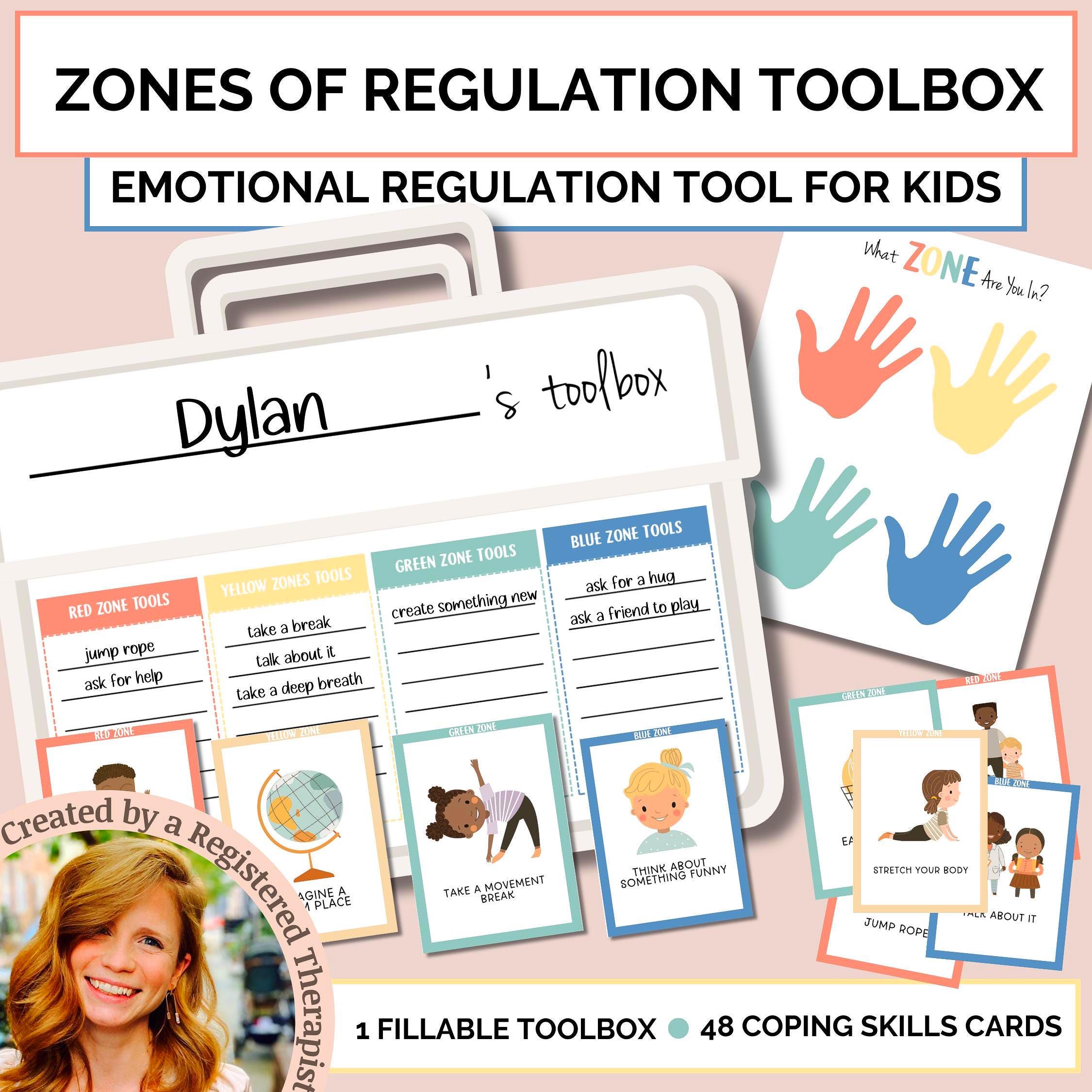 Zones of Regulation Toolbox, Zones of Regulation Downloadable, Kids ...
