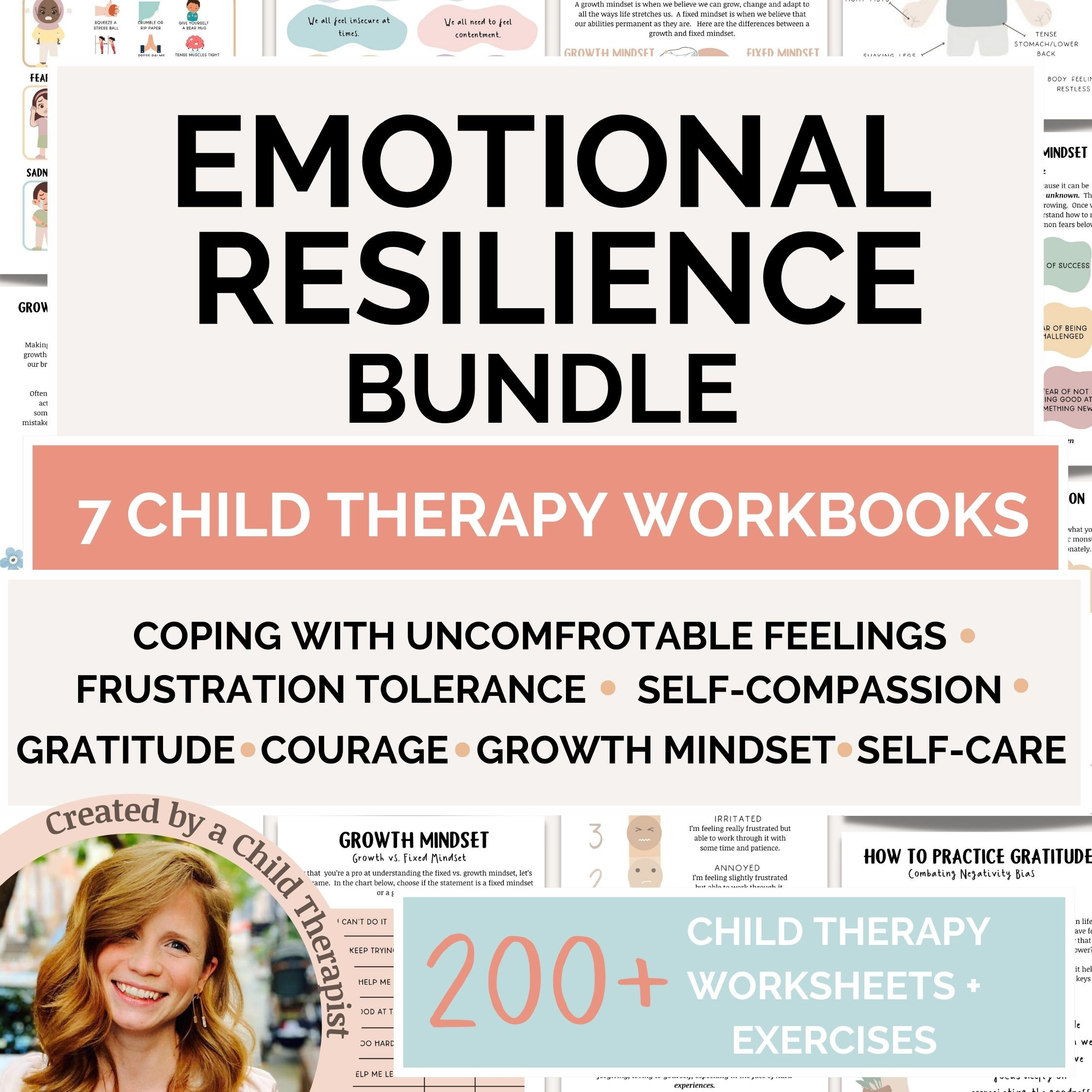 Kids Therapy Workbook Bundle, Emotional Regulation for Kids, Play ...