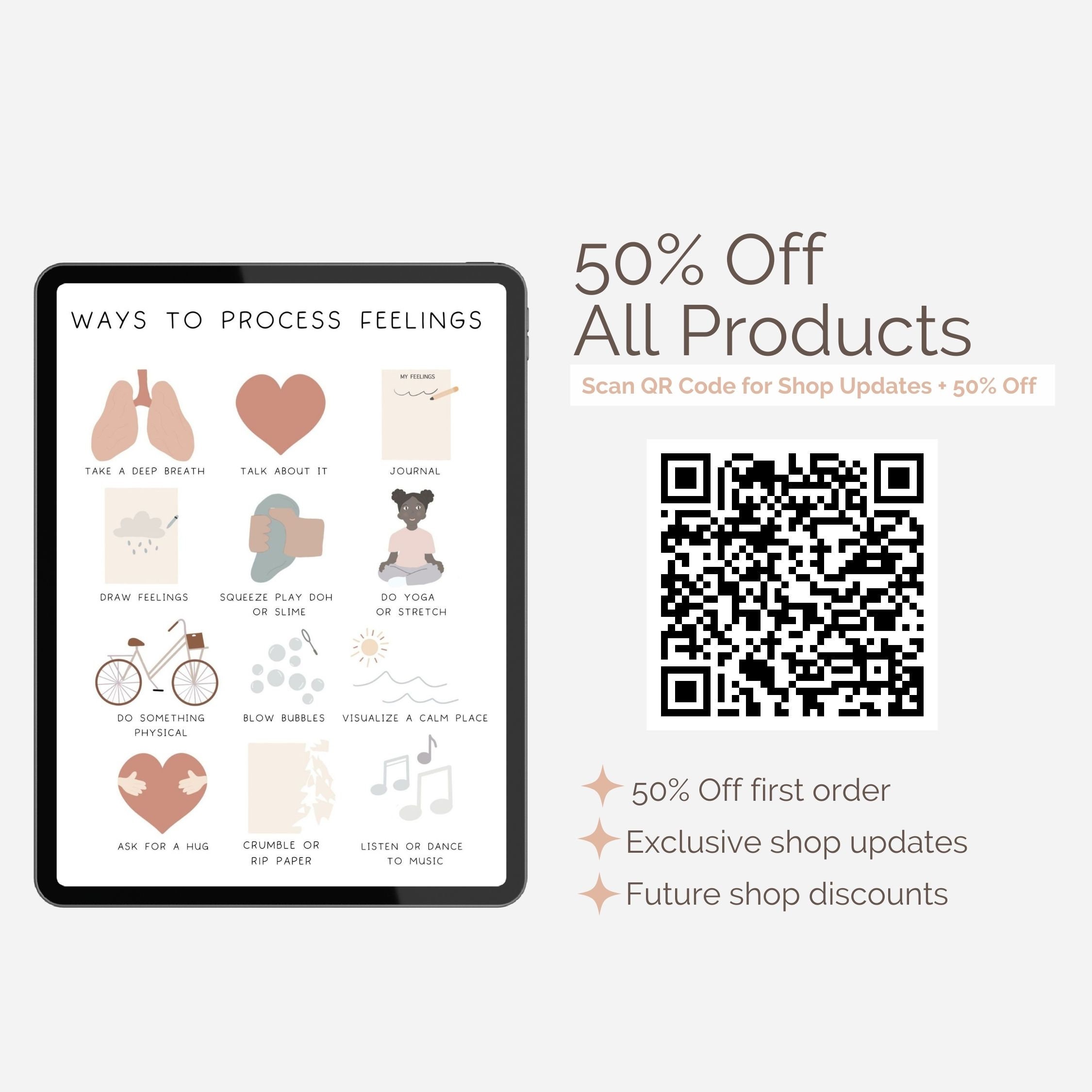 Coping Skills Poster for Kids, Calm Corner Poster, Therapy Office Decor ...