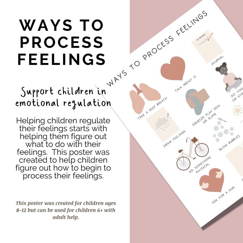 Coping Skills Poster for Kids, Calm Corner Poster, Therapy Office Decor ...