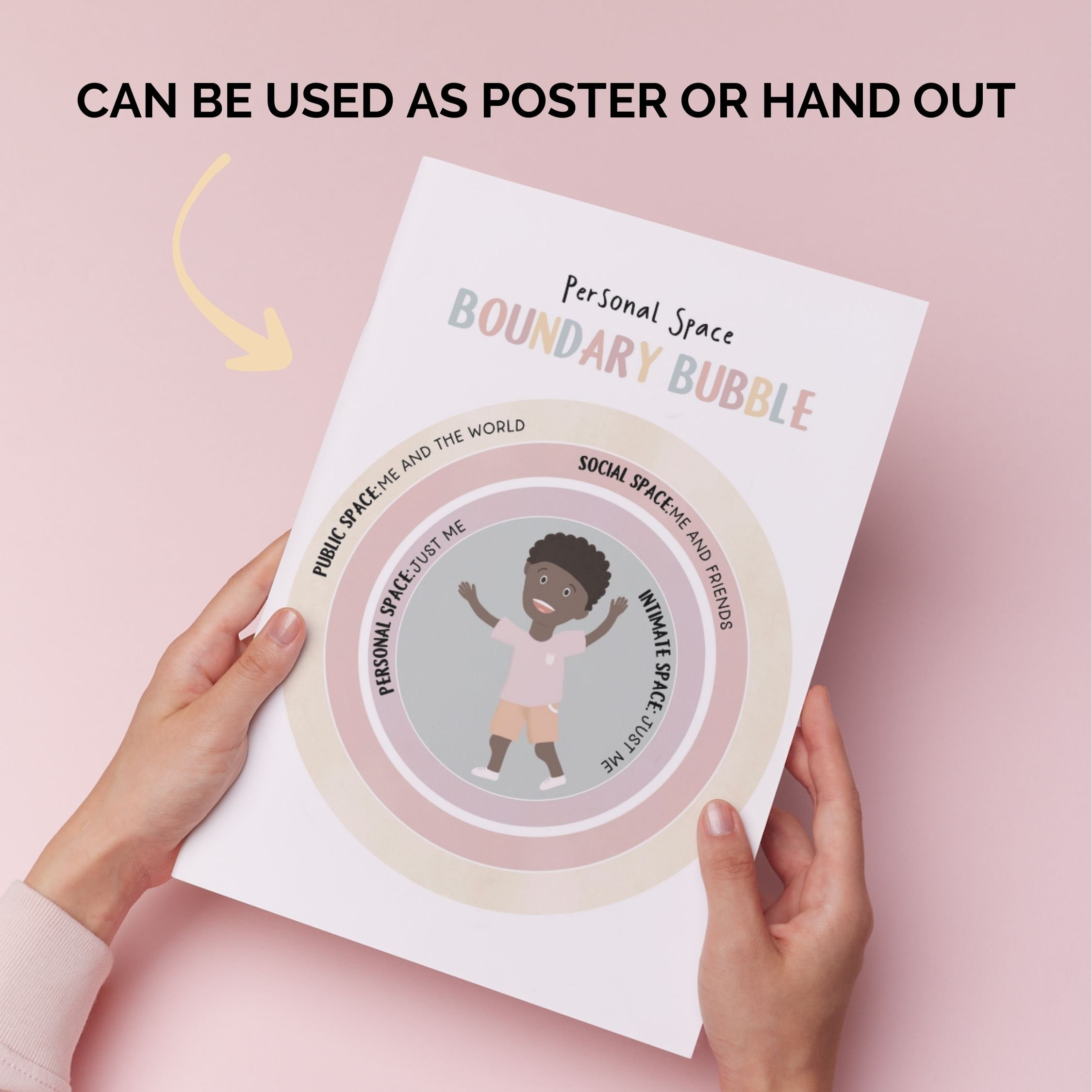 Boundaries Bubble Poster for Kids, Children's Therapy Worksheet ...