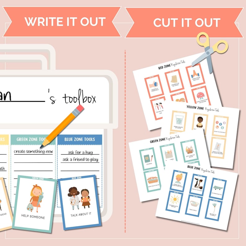 Zones of Regulation Toolbox, Zones of Regulation Downloadable, Kids ...