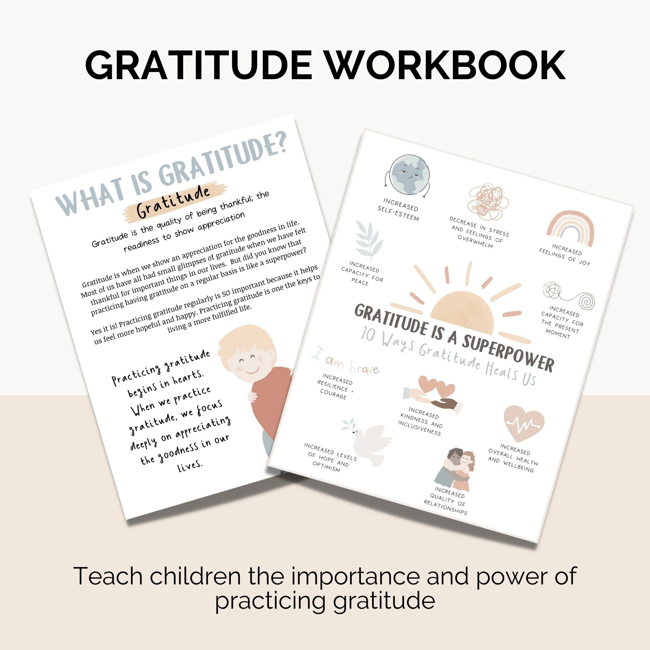 Gratitude Therapy Worksheets for Kids, Emotional Regulation Skills for ...