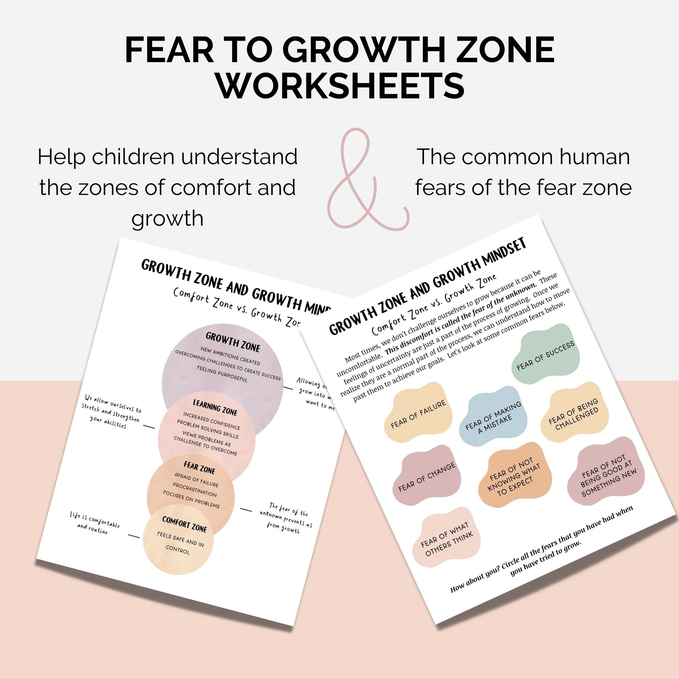 Growth Mindset Worksheets for Kids, Therapy Workbook for Children ...