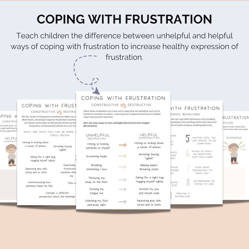 Frustration Tolerance Workbook for Kids, Emotional Regulation ...