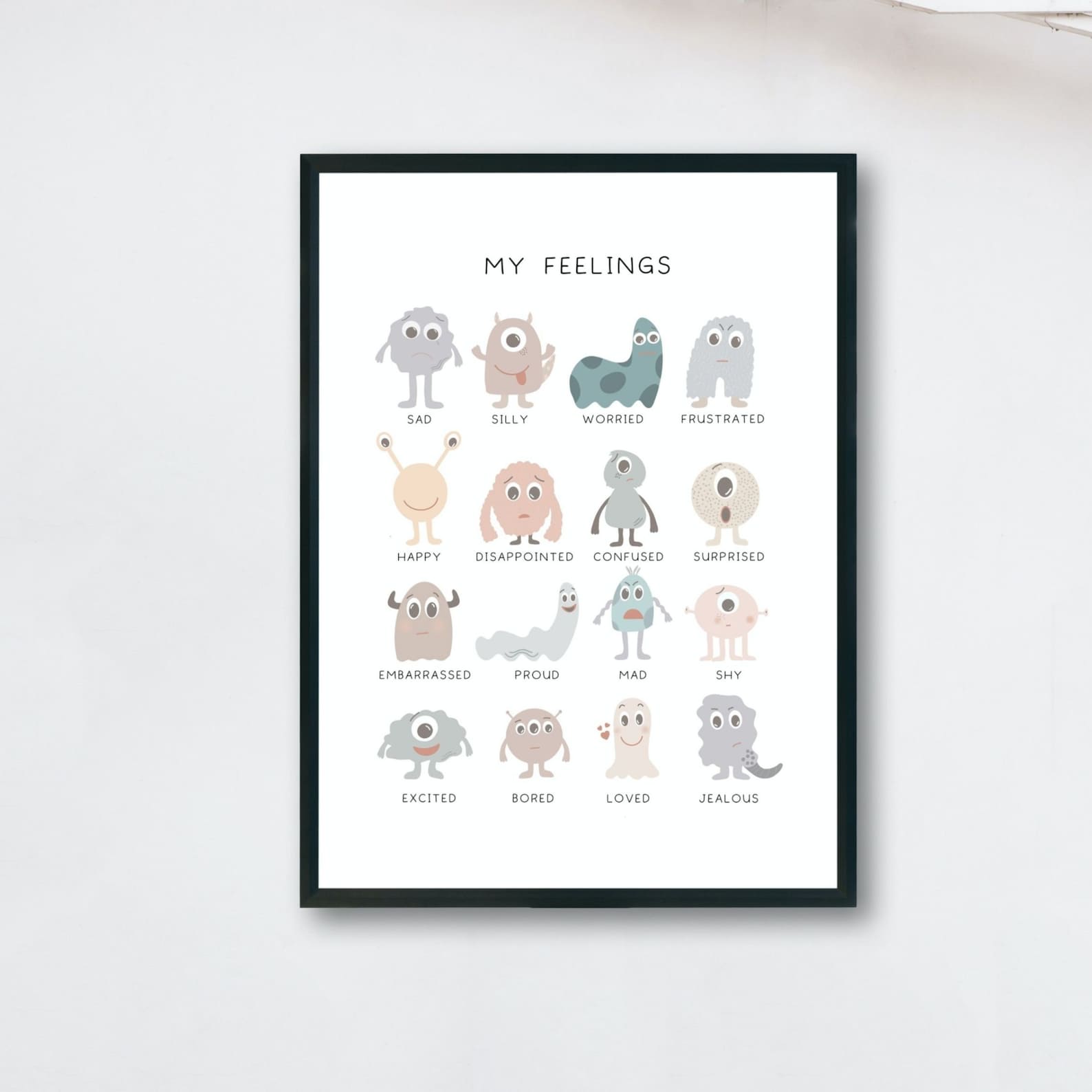 Emotions Poster for Kids, Feelings Chart for Identifying Emotions ...