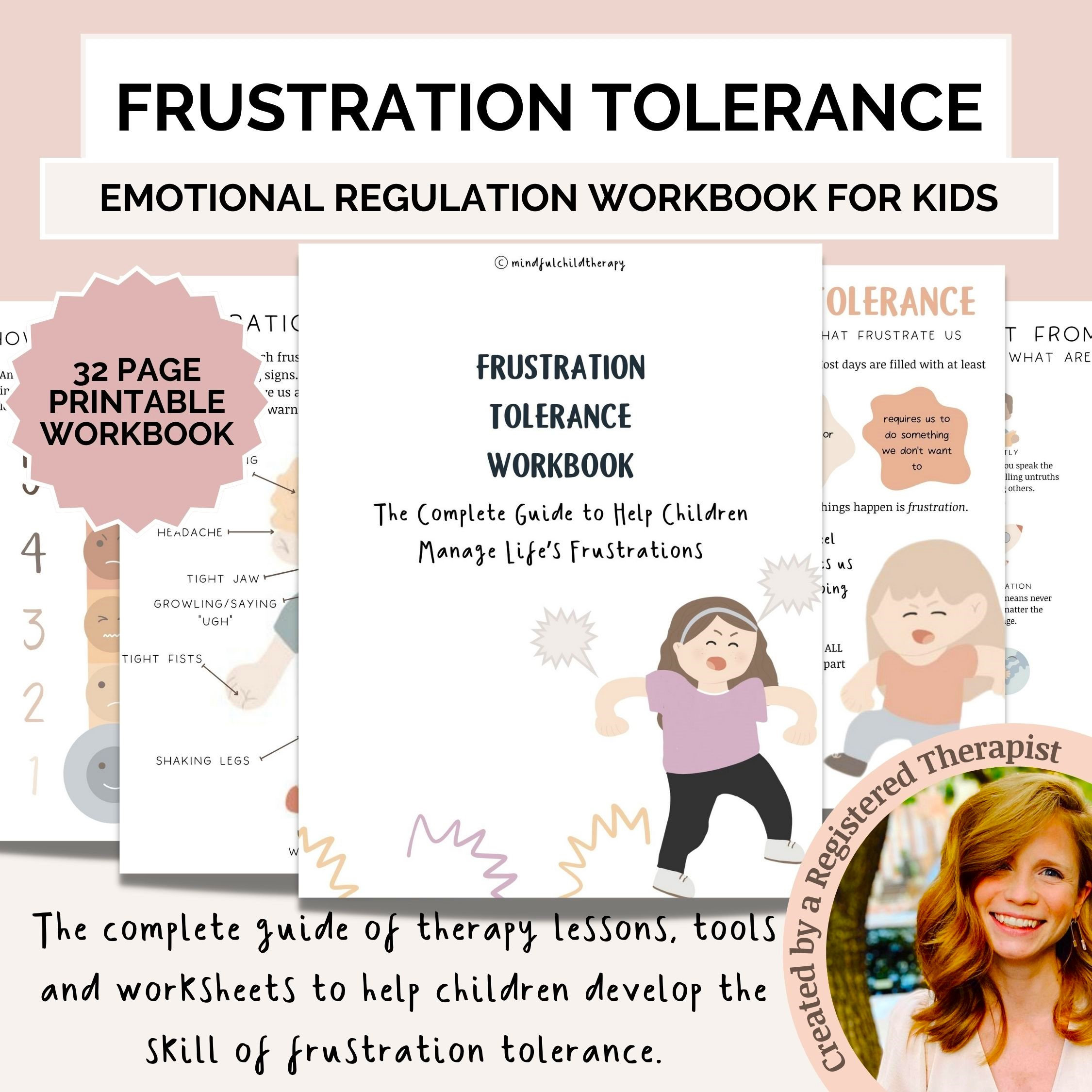 Frustration Tolerance Workbook for Kids, Emotional Regulation ...