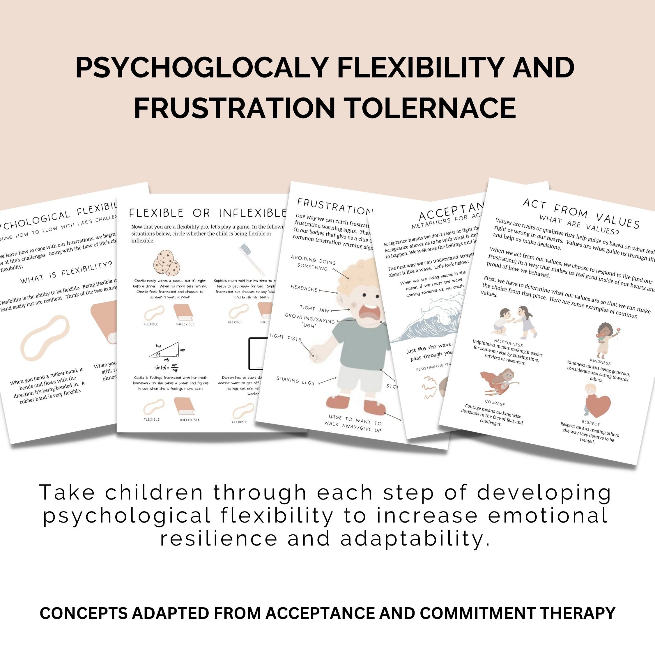 Frustration Tolerance Workbook for Kids, Emotional Regulation ...