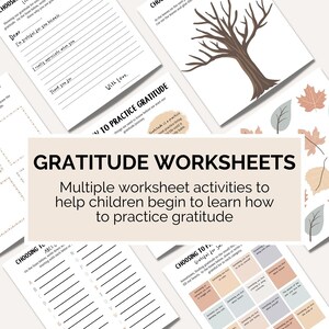 Gratitude Therapy Worksheets for Kids, Emotional Regulation Skills for ...