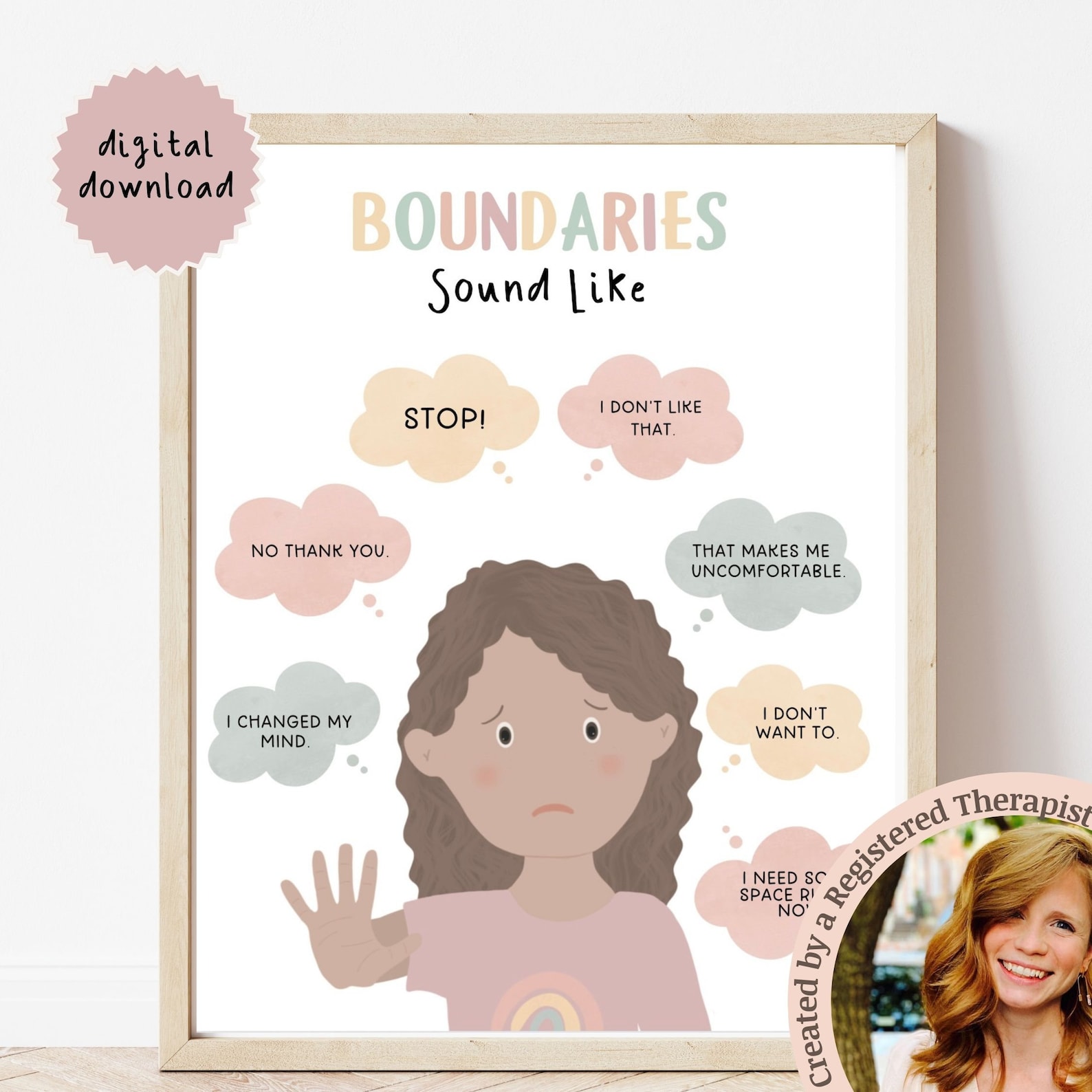 Boundaries Setting Poster for Kids, Boundaries Sound Like Print for ...