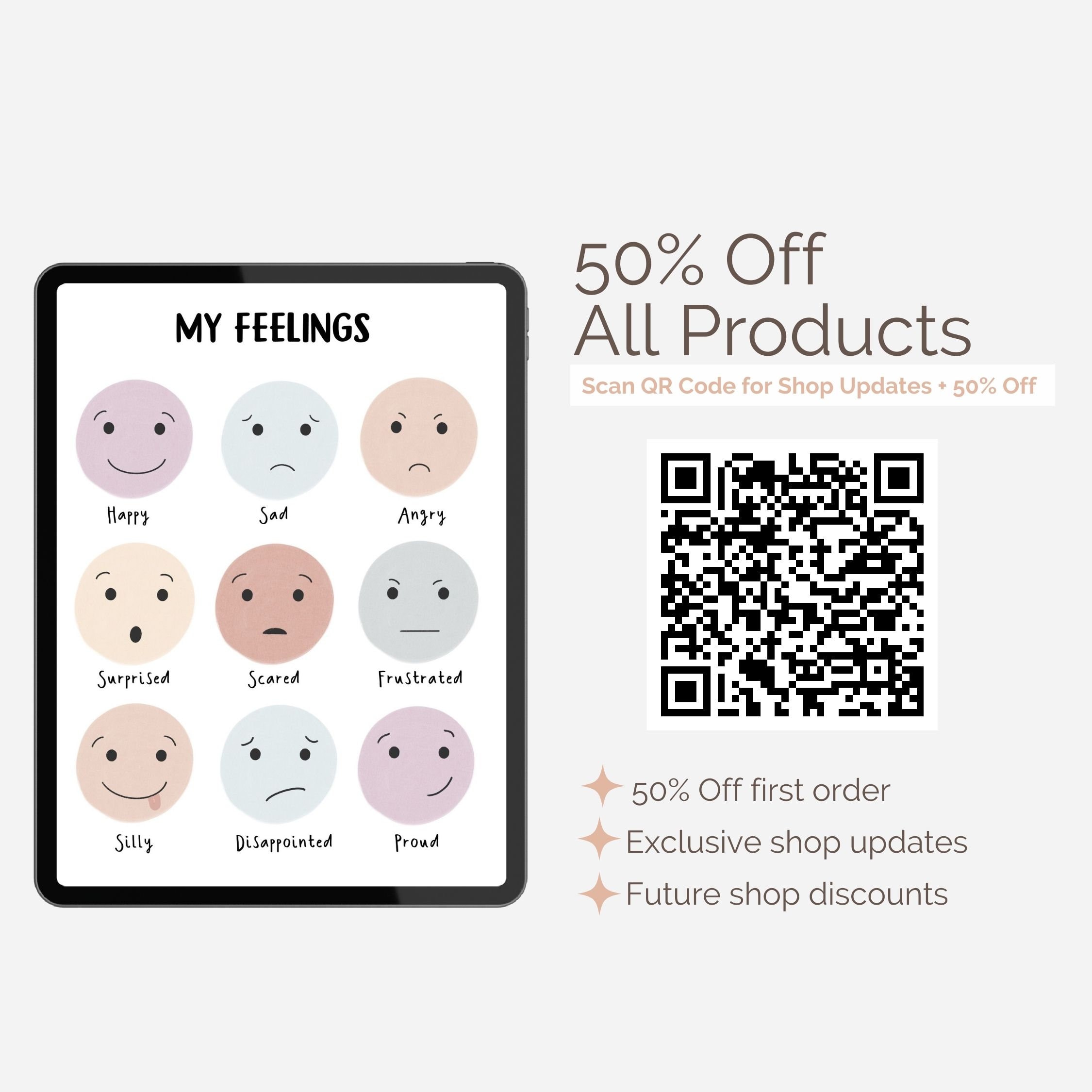 Toddler and Preschool Feelings Chart, Emotion Poster for Young Children ...