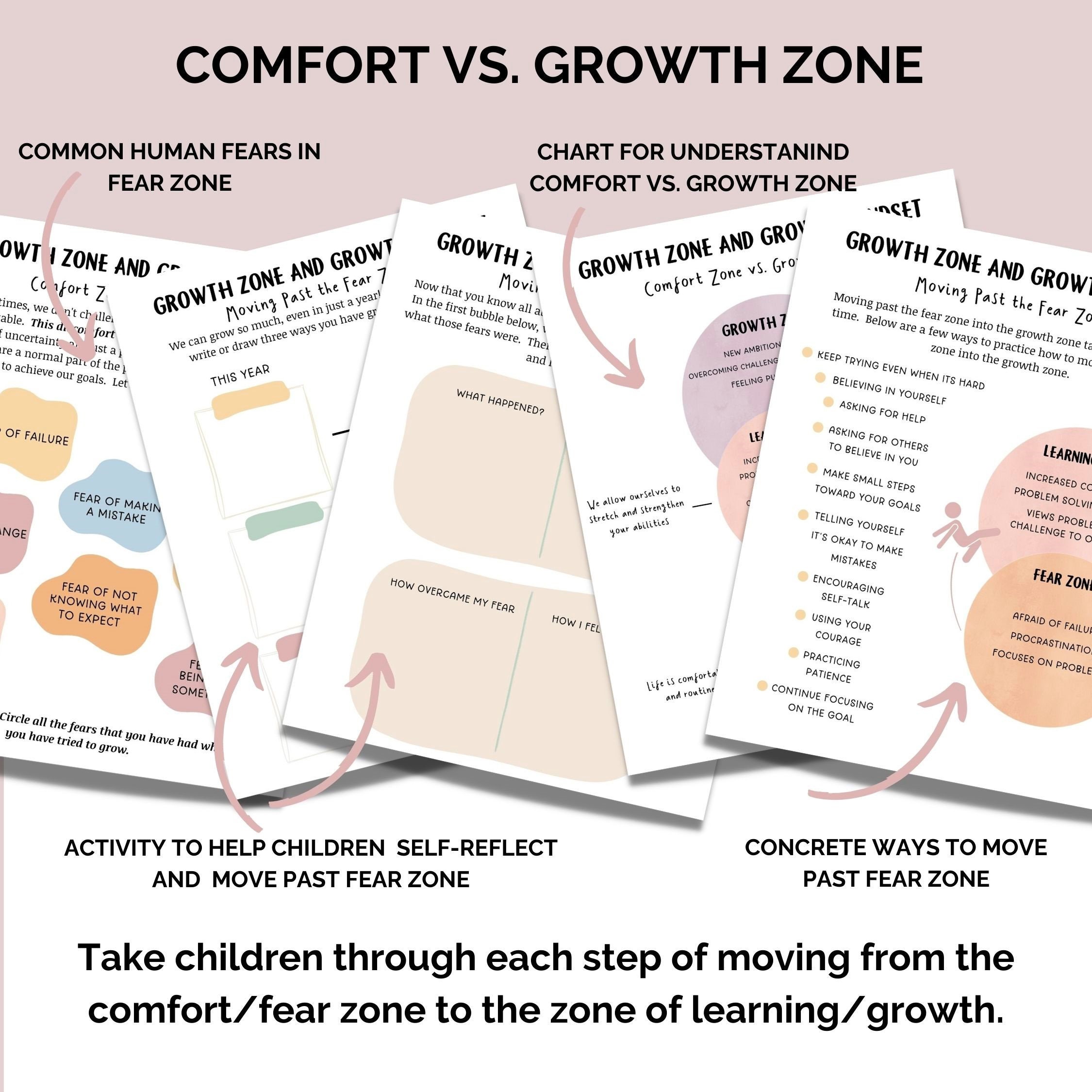 Growth Mindset Therapy Worksheets for Kids, Mindset Workbook for ...