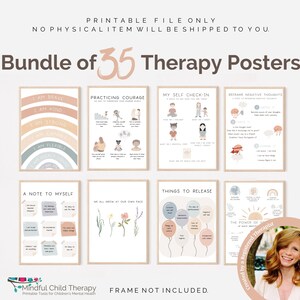 35 Printable Calming Corner Prints, Child Therapy Office Decor, Play ...