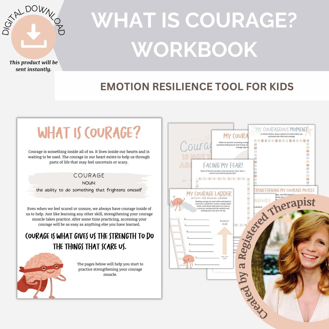 Courage Workbook for Kids, School Counselor Worksheets, Mindfulness ...