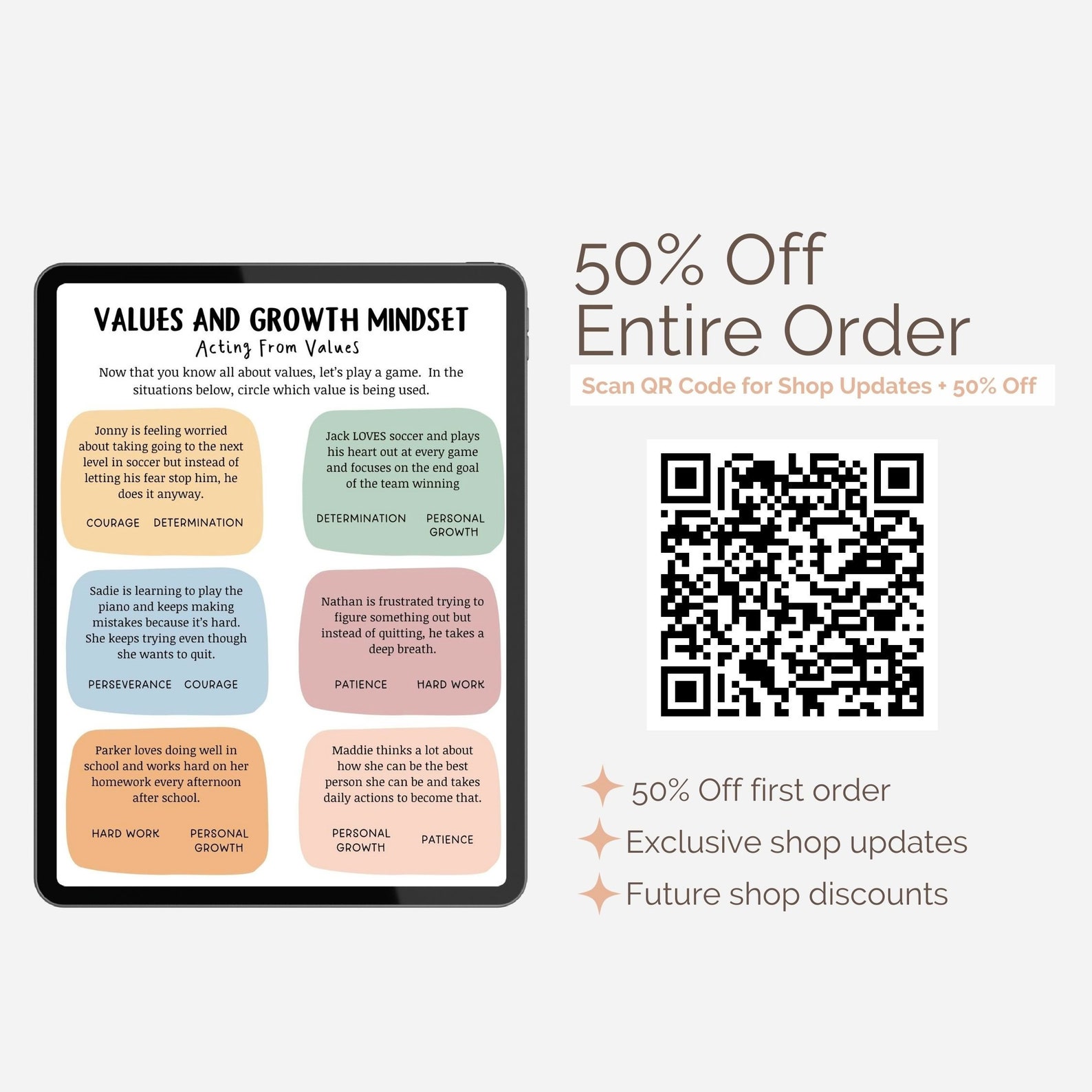 Growth Mindset Therapy Worksheets for Kids, Mindset Workbook for ...