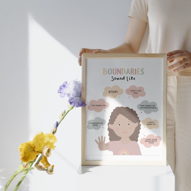Boundaries Setting Poster for Kids, Boundaries Sound Like Print for ...