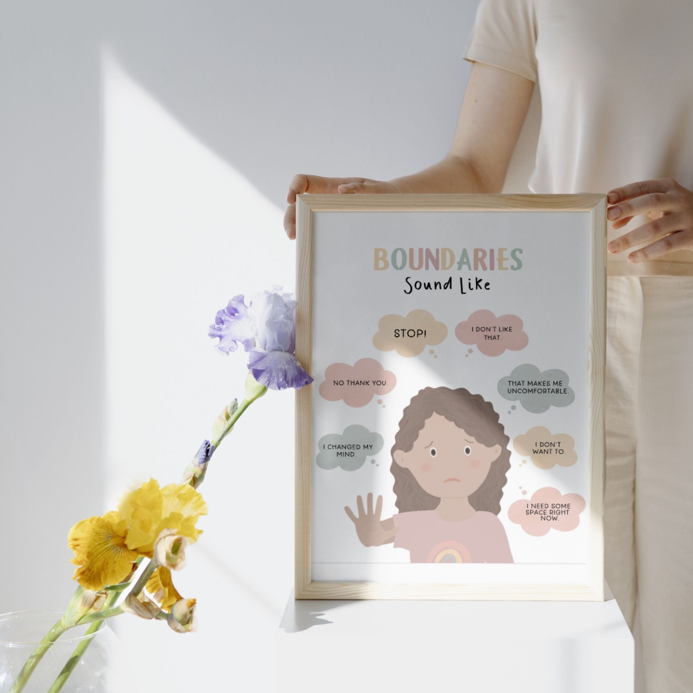 Boundaries Setting Poster for Kids, Boundaries Sound Like Print for ...