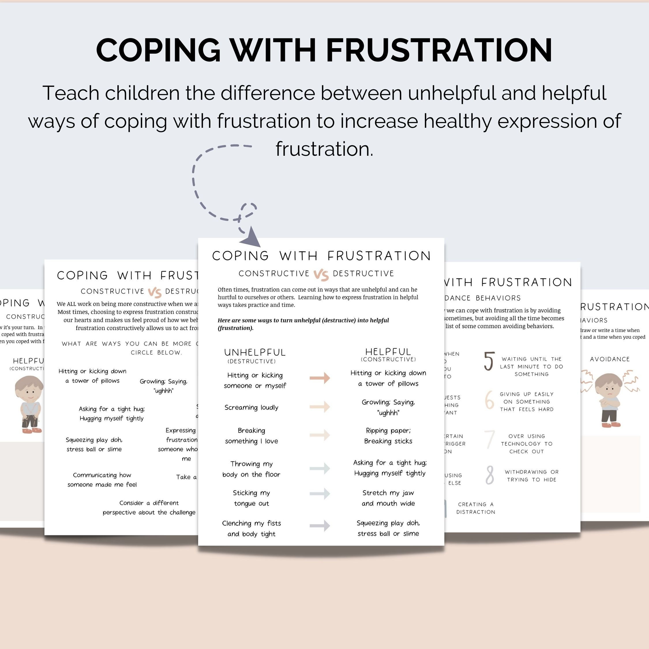 Frustration Tolerance Workbook for Kids, Emotional Regulation ...
