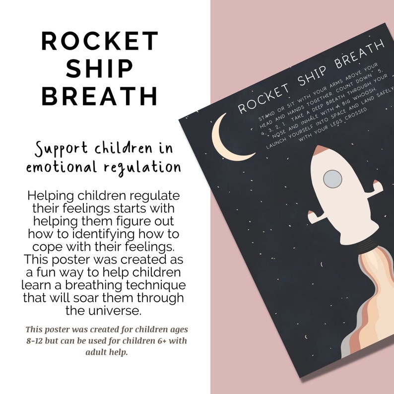 Calm Corner Poster, Breathing Techniques Poster for Kids, Calming ...