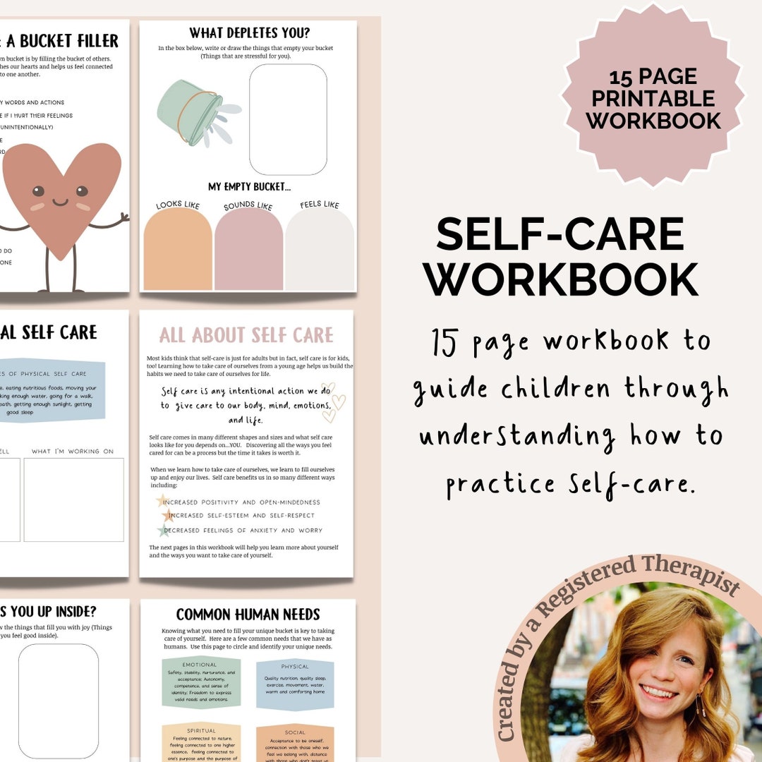 Self-care Printable Workbook for Kids, Social Emotional Learning for ...
