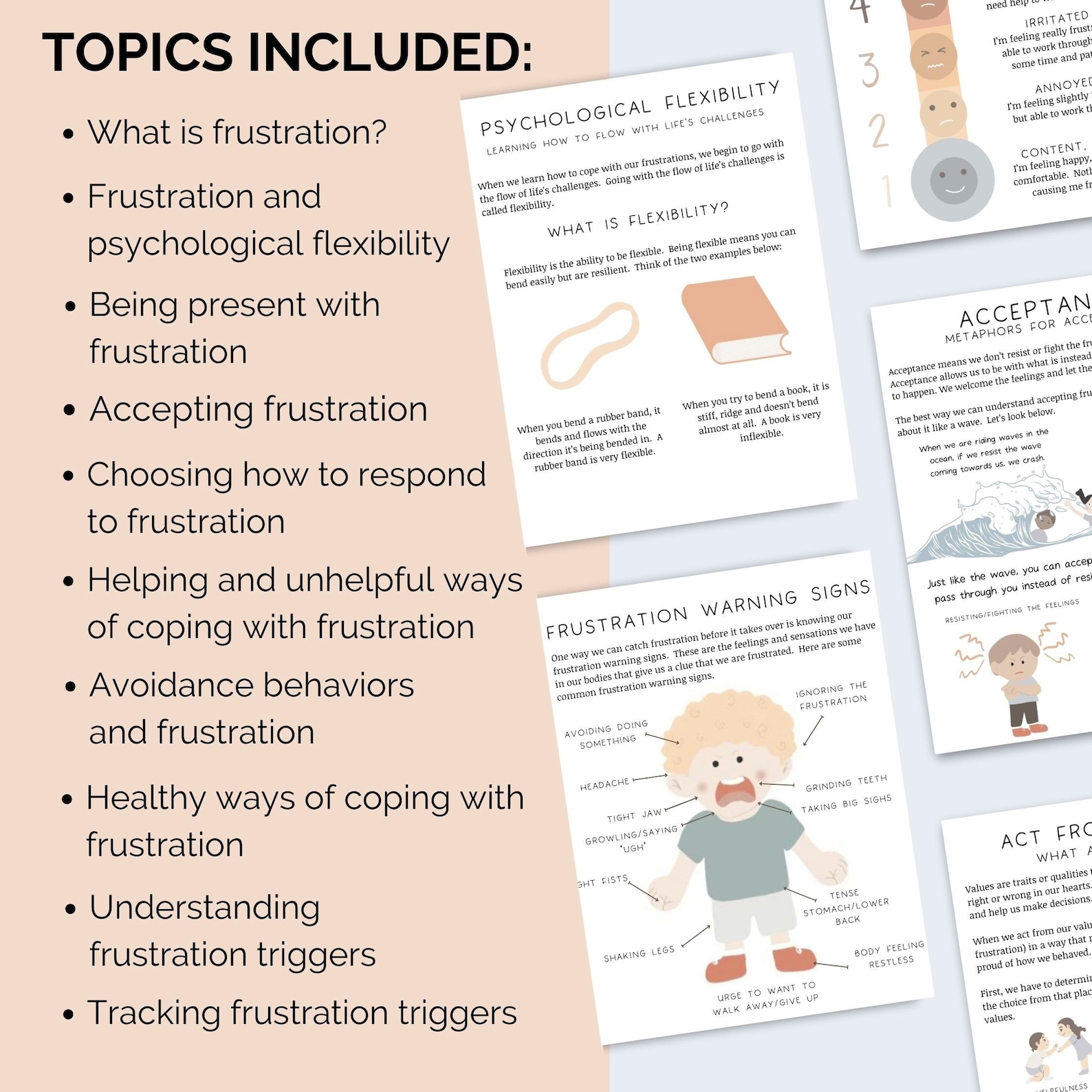 Frustration Tolerance Workbook for Kids, Emotional Regulation ...
