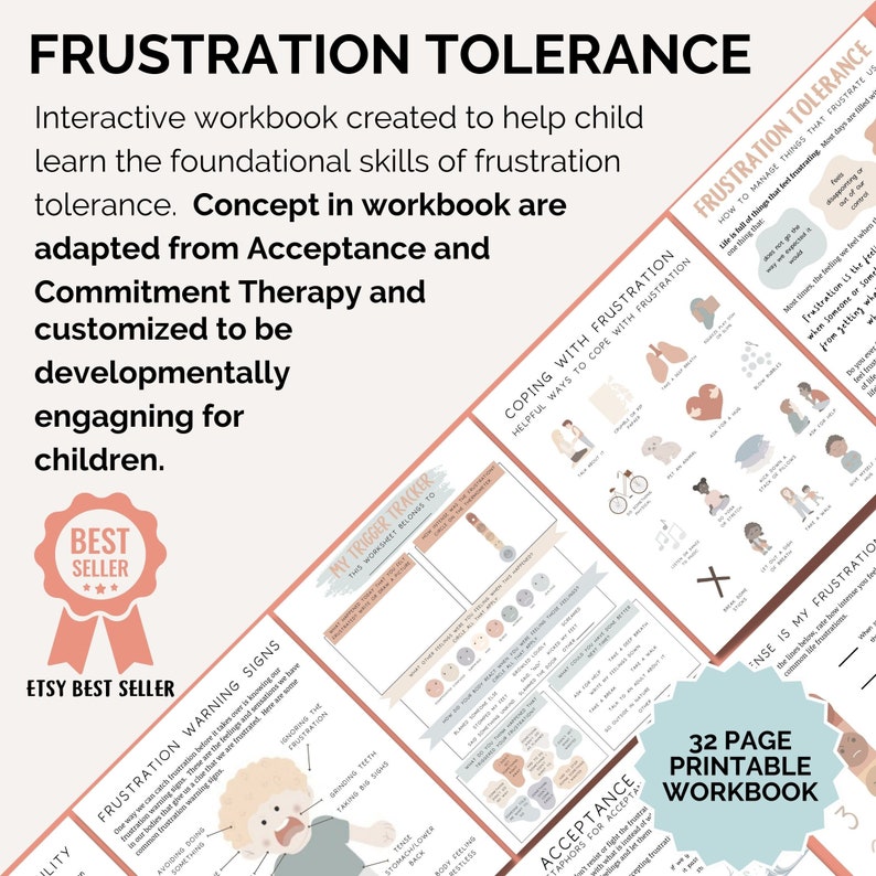 Kids Therapy Workbook Bundle, Emotional Regulation for Kids, Play ...