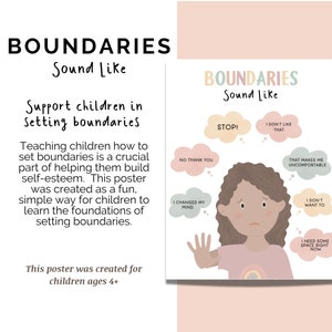 Boundaries Setting Poster for Kids, Boundaries Sound Like Print for ...
