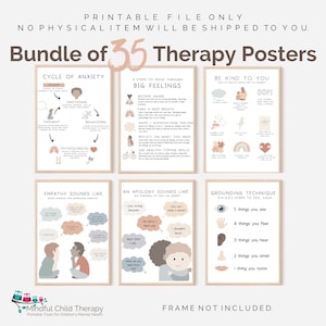 35 Printable Calming Corner Prints, Child Therapy Office Decor, Play ...