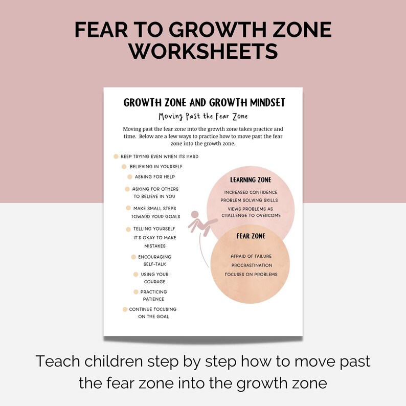 Growth Mindset Worksheets for Kids, Therapy Workbook for Children ...