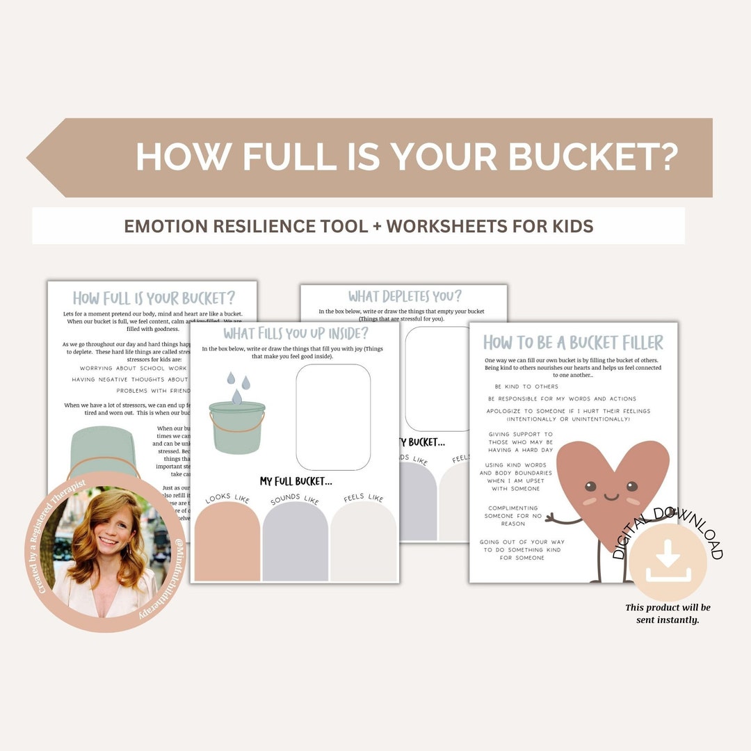 Self Care Worksheets for Kids Play Therapy Tools Emotions - Etsy