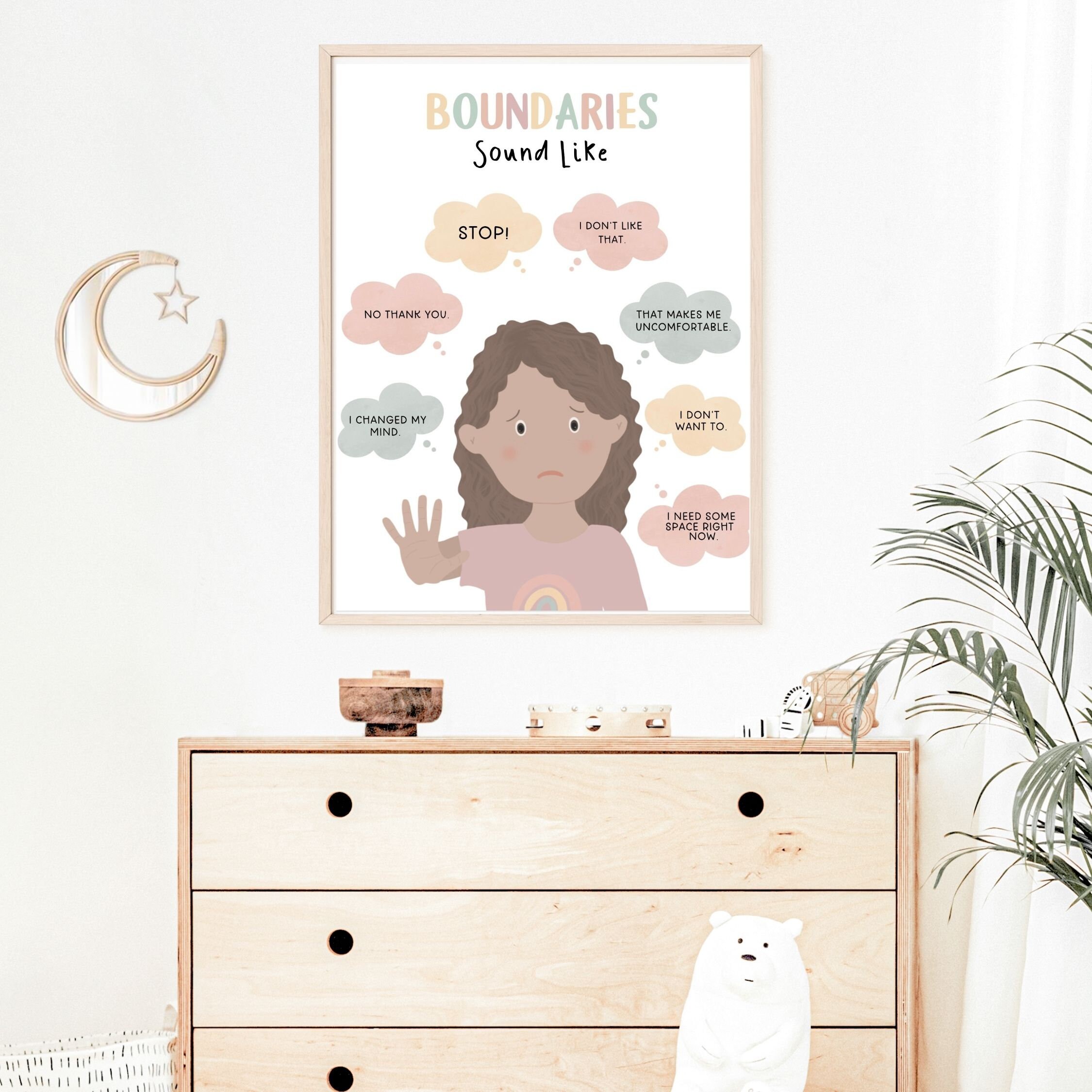Boundaries Setting Poster for Kids, Boundaries Sound Like Print for ...