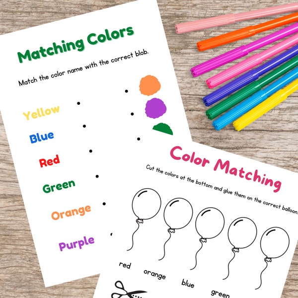 Preschool Color Game - Etsy