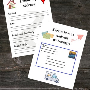 Kids Address Activity, Address Practice, Homeschool Printable ...