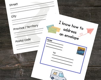 Address Kids Activity, Address Practice, Homeschool Printable ...