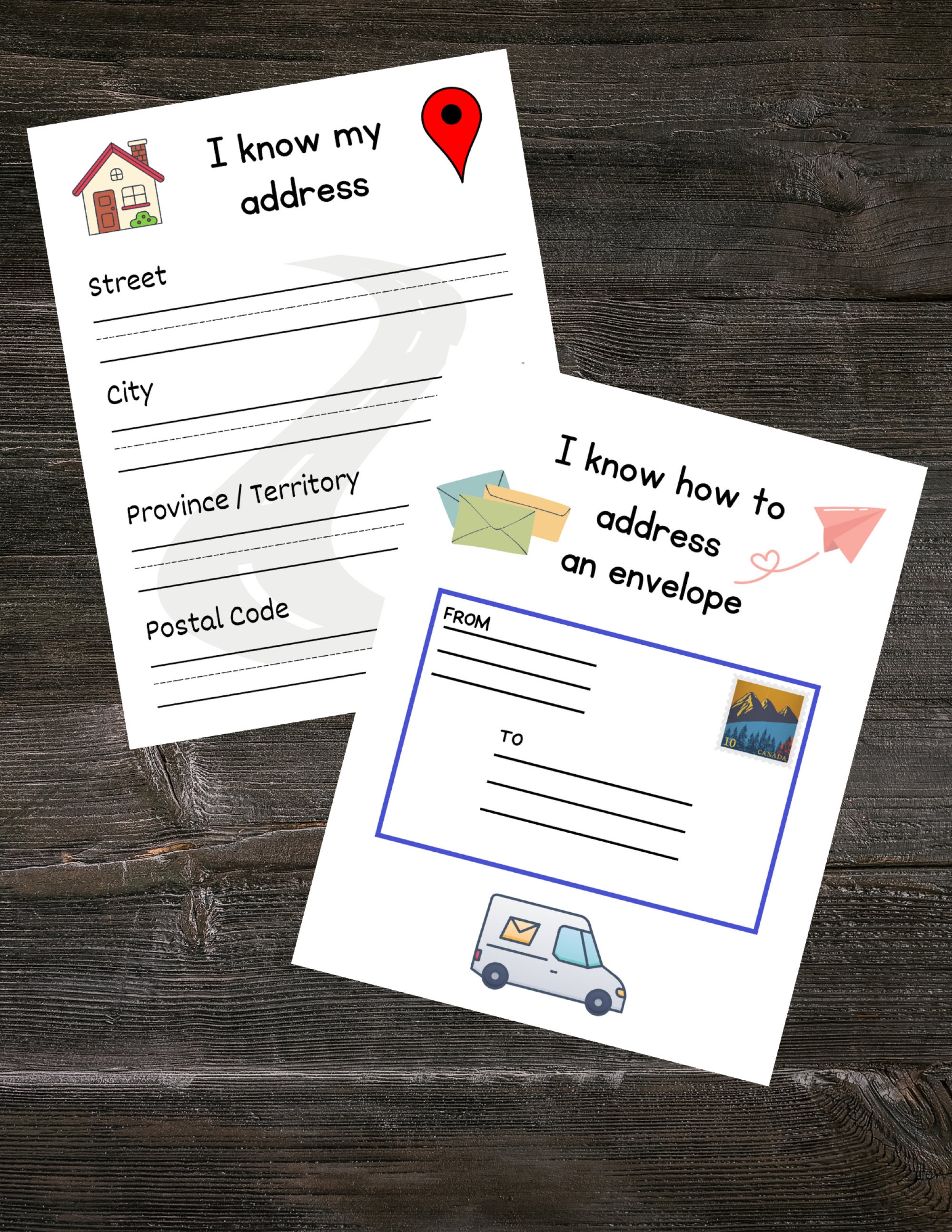 Kids Address Activity, Address Practice, Homeschool Printable ...