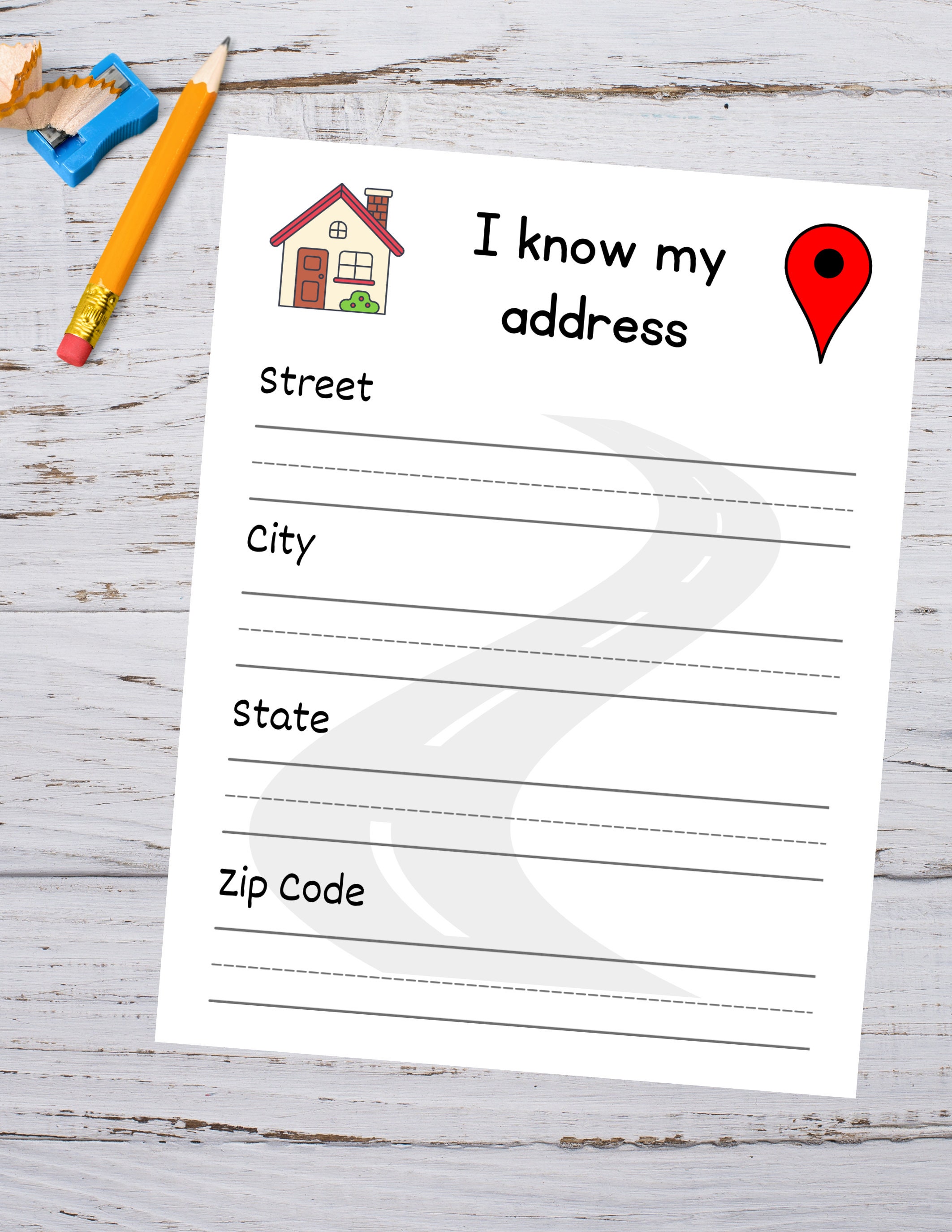 Kids Address Activity, Address Practice, Homeschool Printable ...