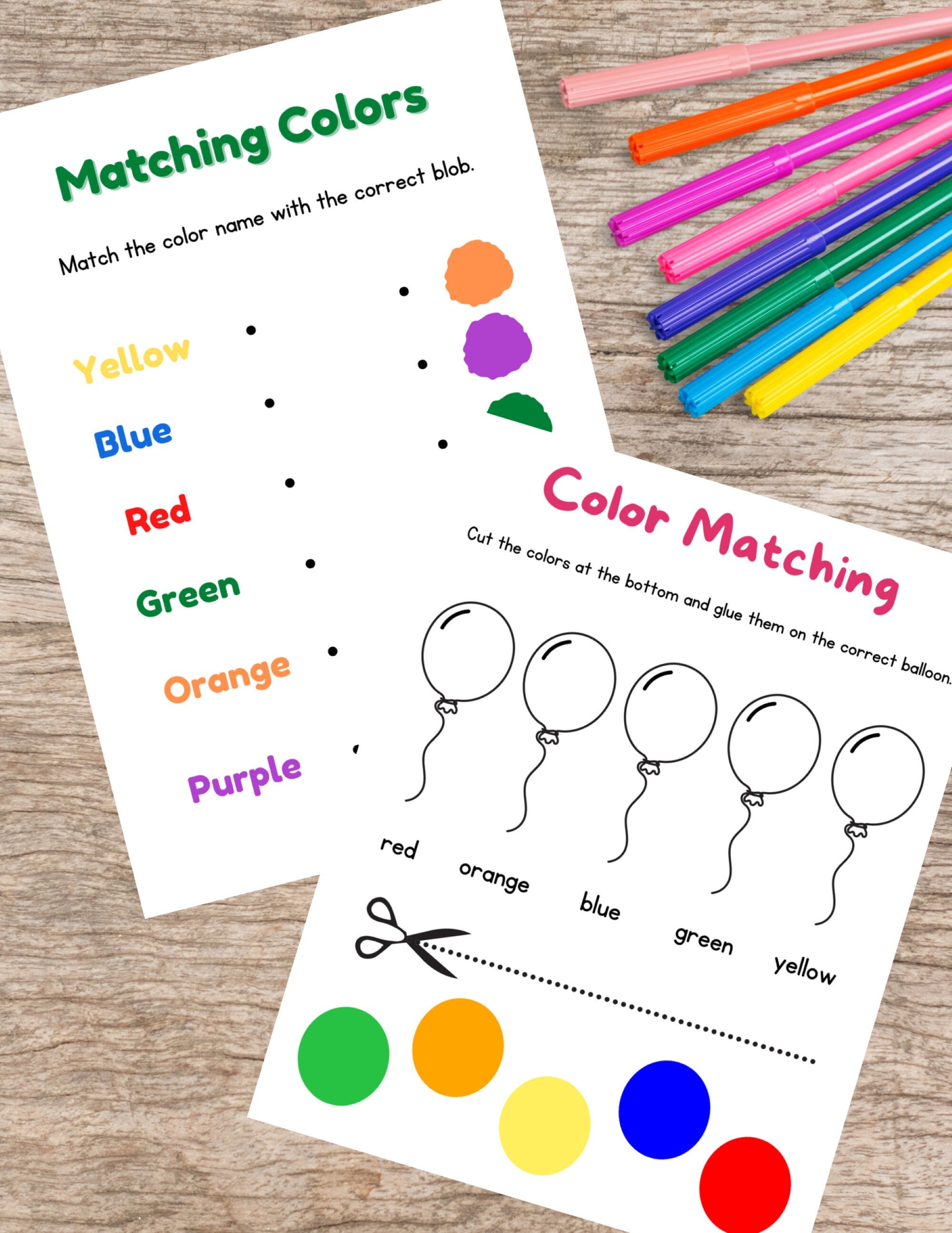 Color Sorting / Color Matching / Color Flashcards / Color Finding Game ...