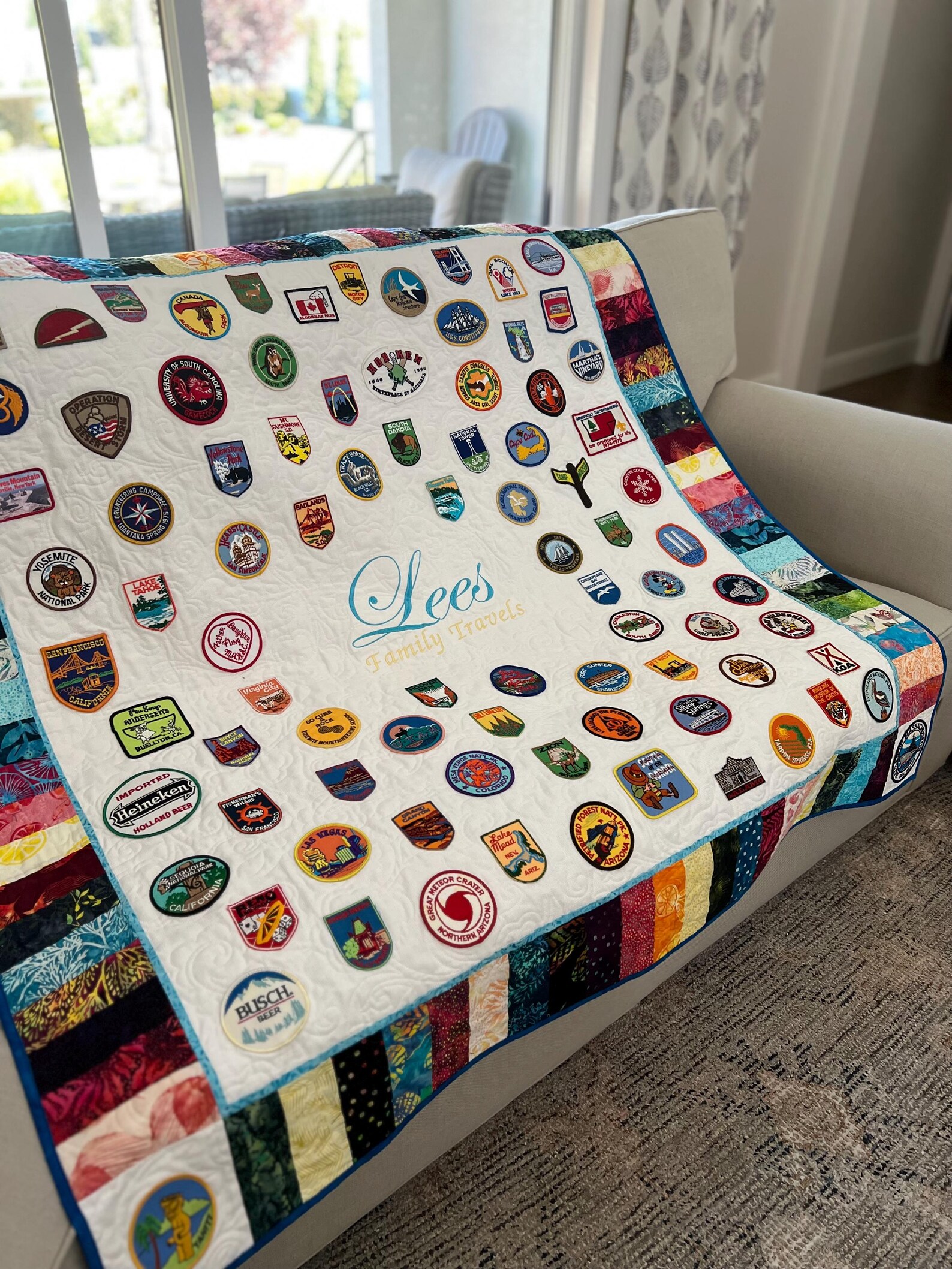 Personalized Sewing of Patches to Memory Quilt - Etsy
